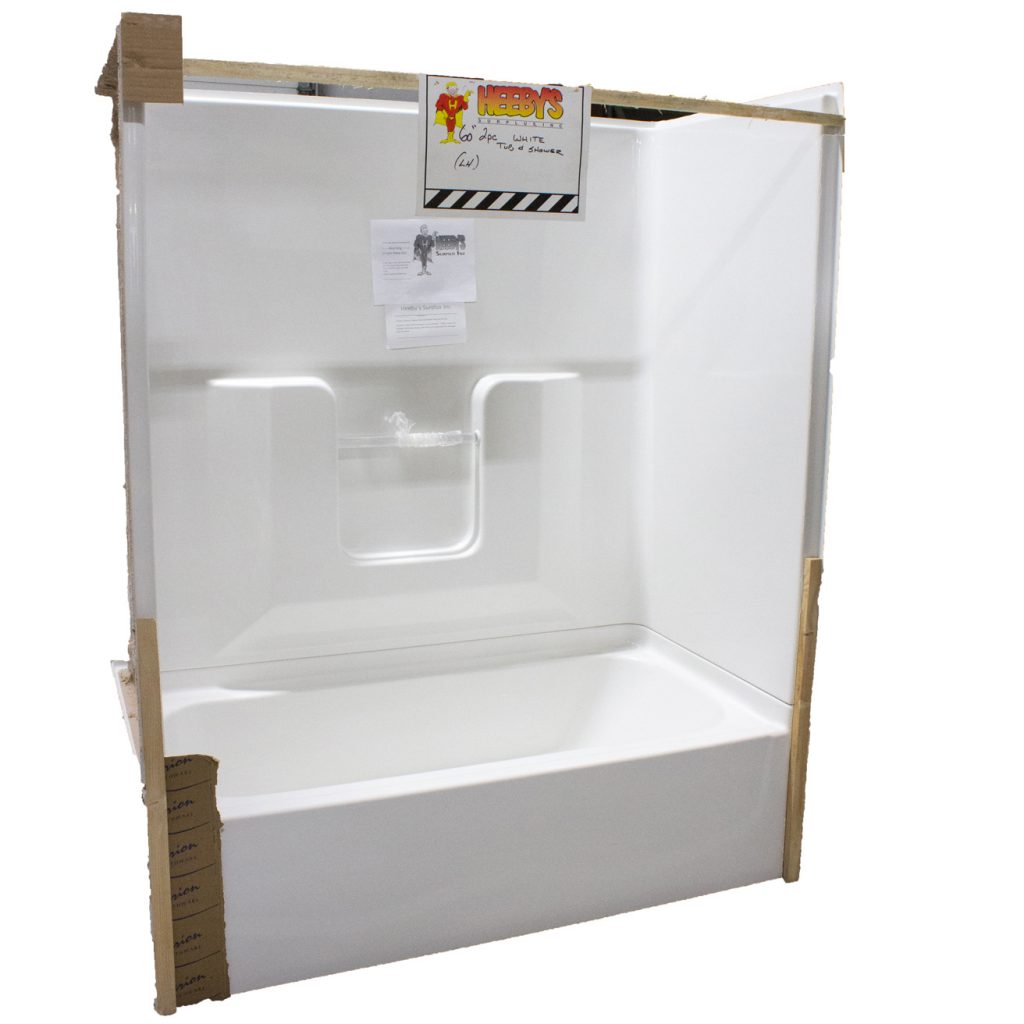 60" LH 2 pc Tub and Shower | Heeby's Surplus Inc.