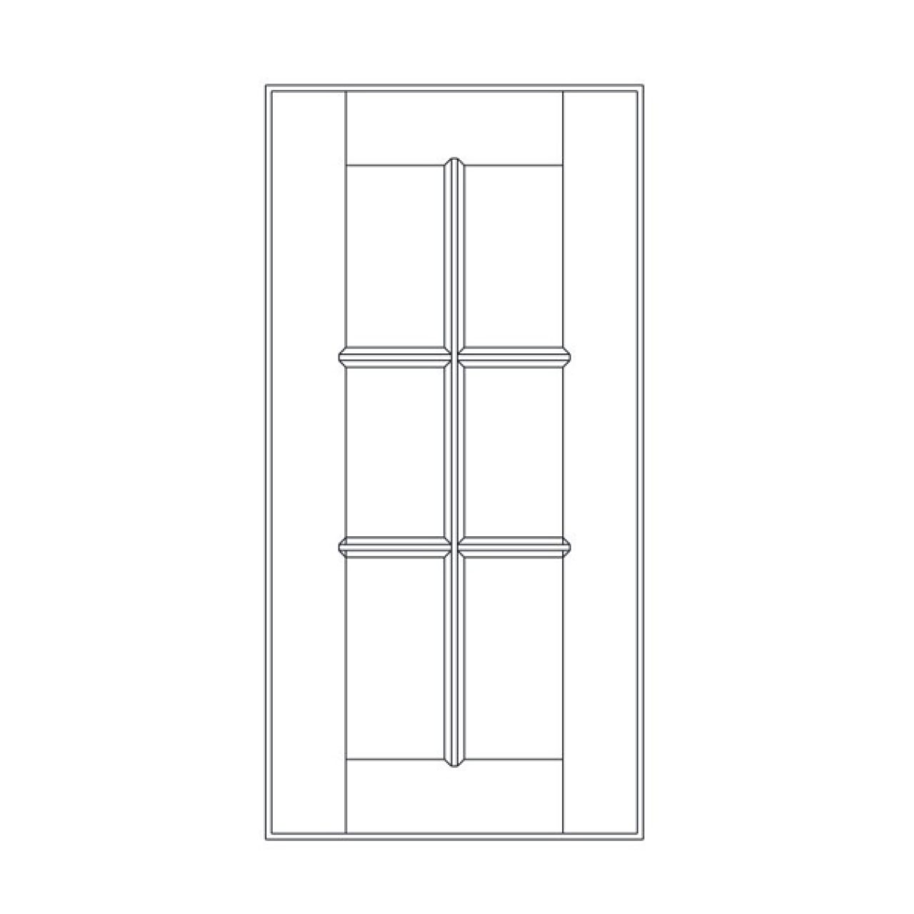 24" x 30" Diagonal Mullion Door Sonona Linen | Heeby's Surplus Inc.