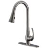 Freendo Grand Single Handle Pull-Down Kitchen Faucet Brushed Nickel ...